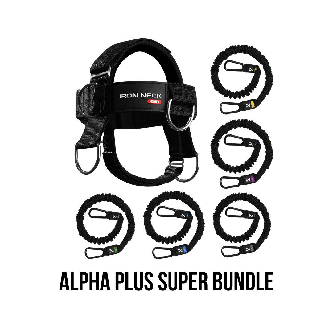 Iron Neck Alpha Plus Head Harness Super Bundle-Extreme Neck Training ...